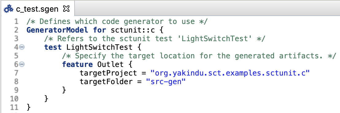 Generating SCTUnit source code