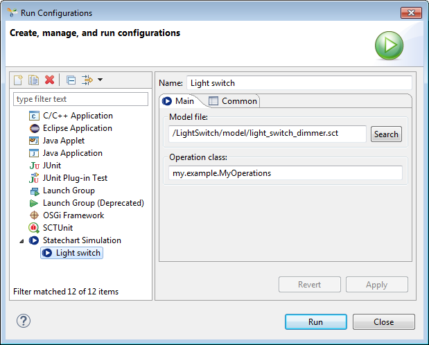 Configuring a simulation